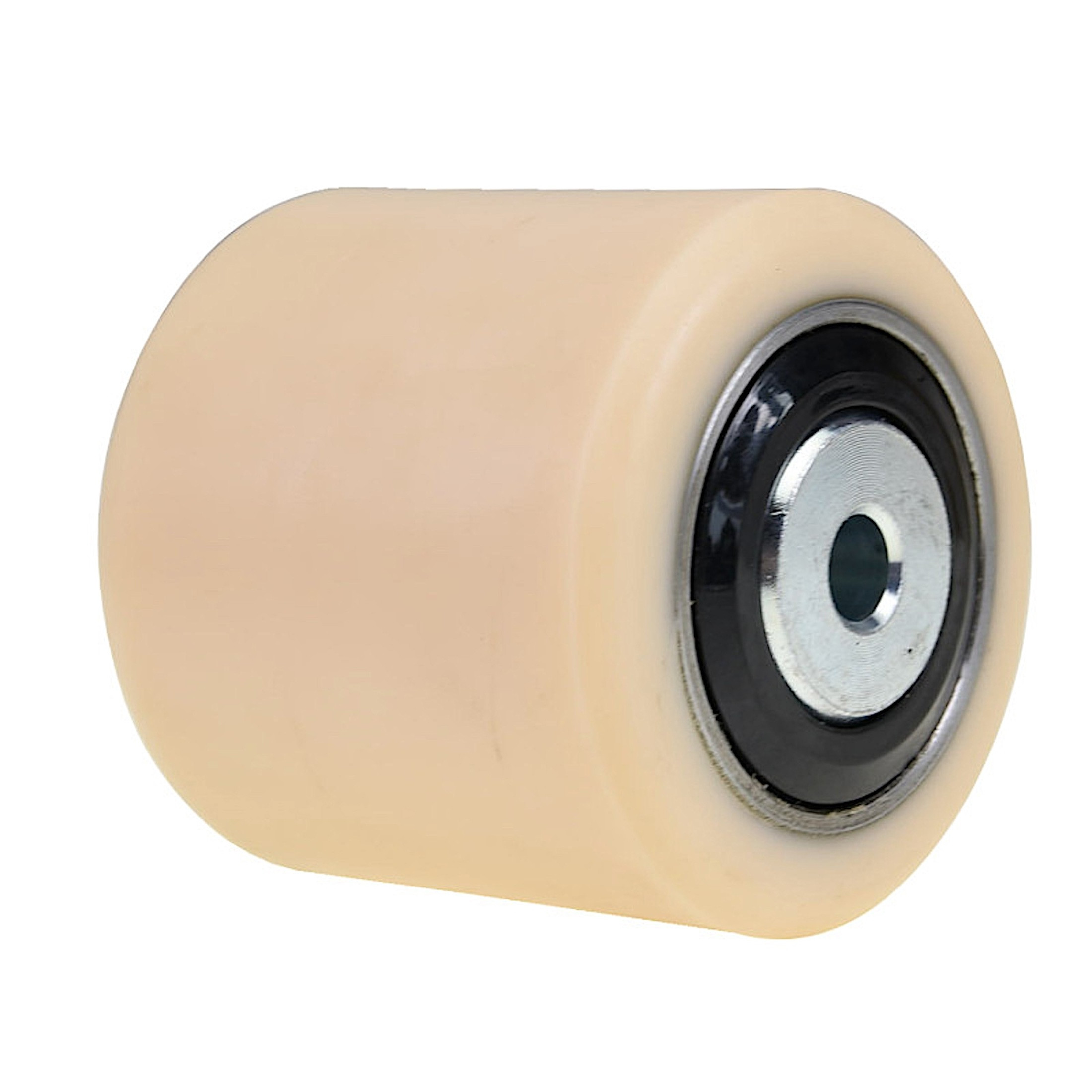 Galet Ø 85 x (L) 85 (LM) 90 (AL) 12 Vulkollan avec joint noir axe acier ...