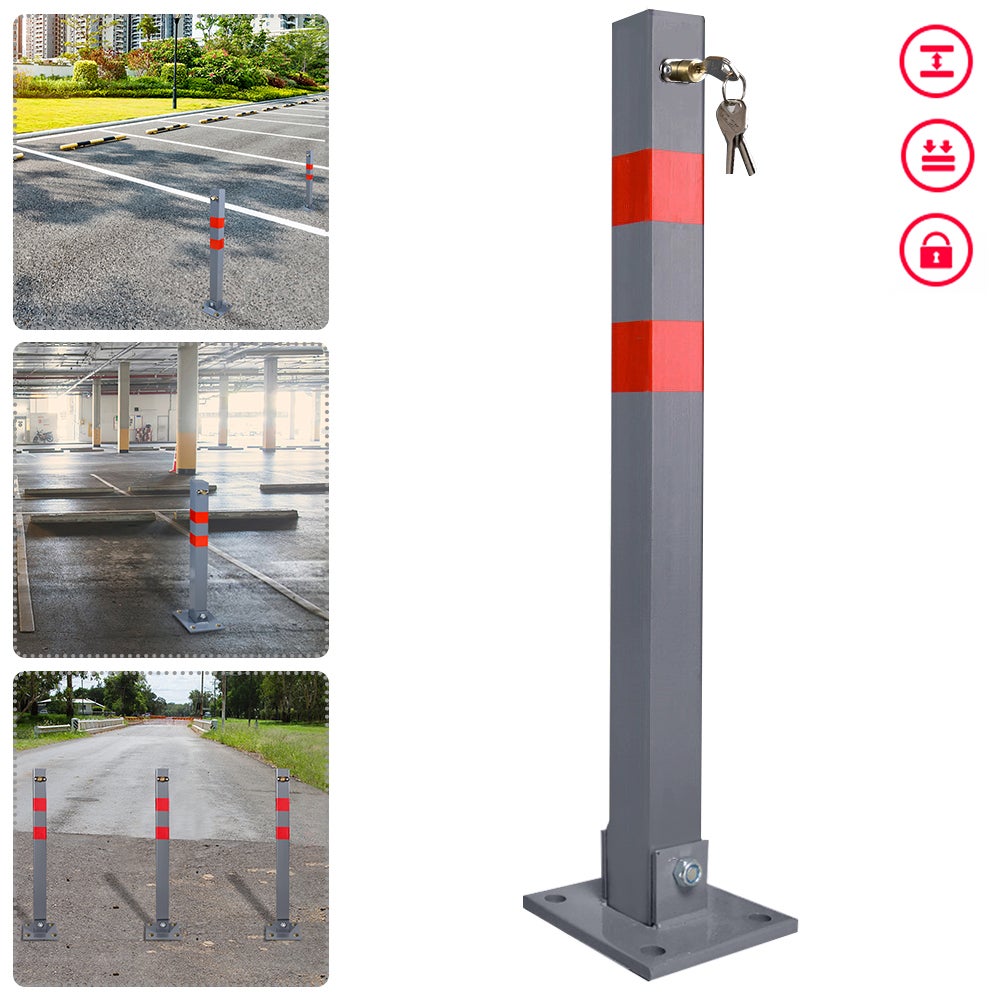 Delimitación de 65 cm Post plegable Barrera de estacionamiento Bollard ...