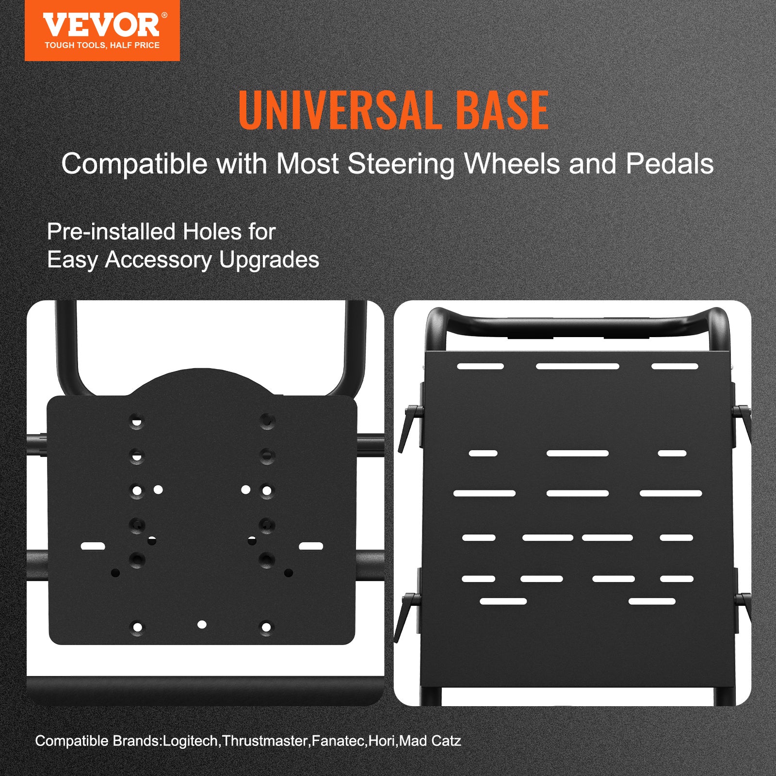 VEVOR Support de Volant de Course pour Logitech, Thrustmaster, Fanatec ...