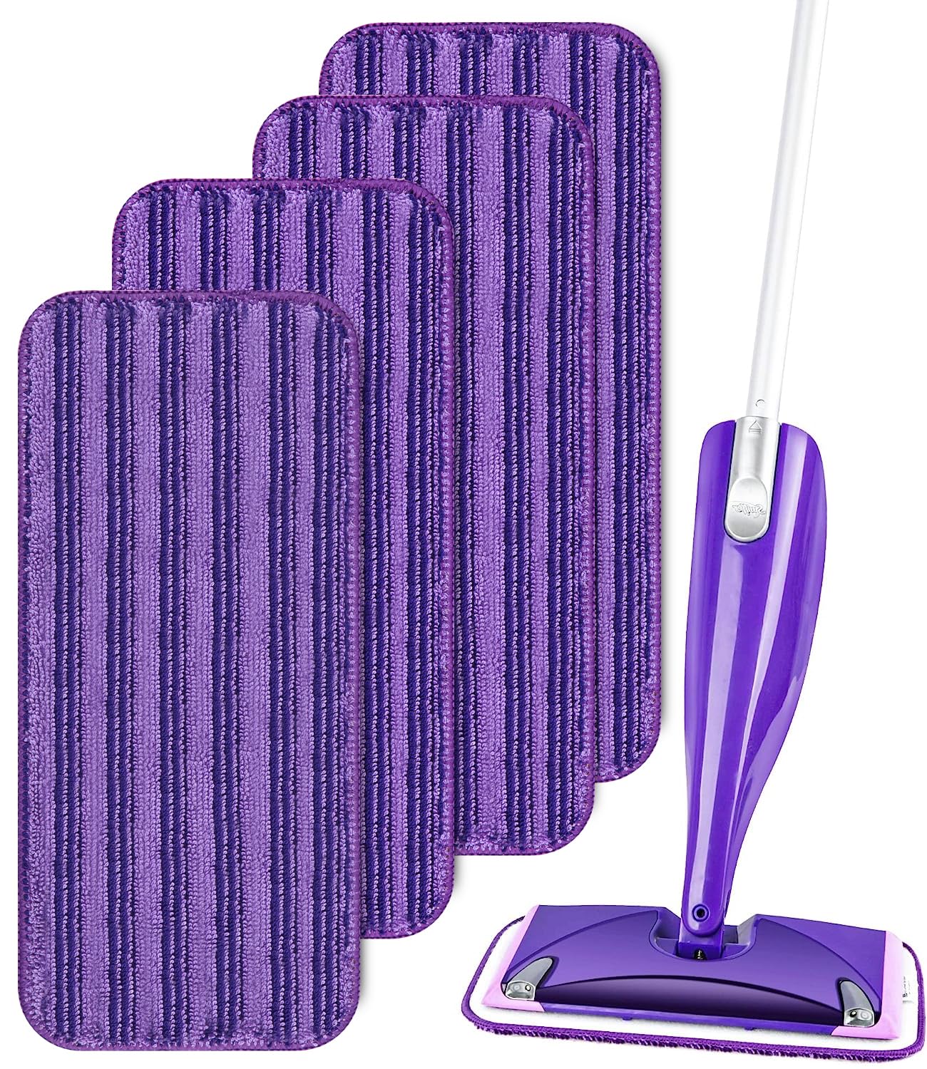 4 Remplacement Lingettes Reutilisable pour Balais Swiffer WetJet ...