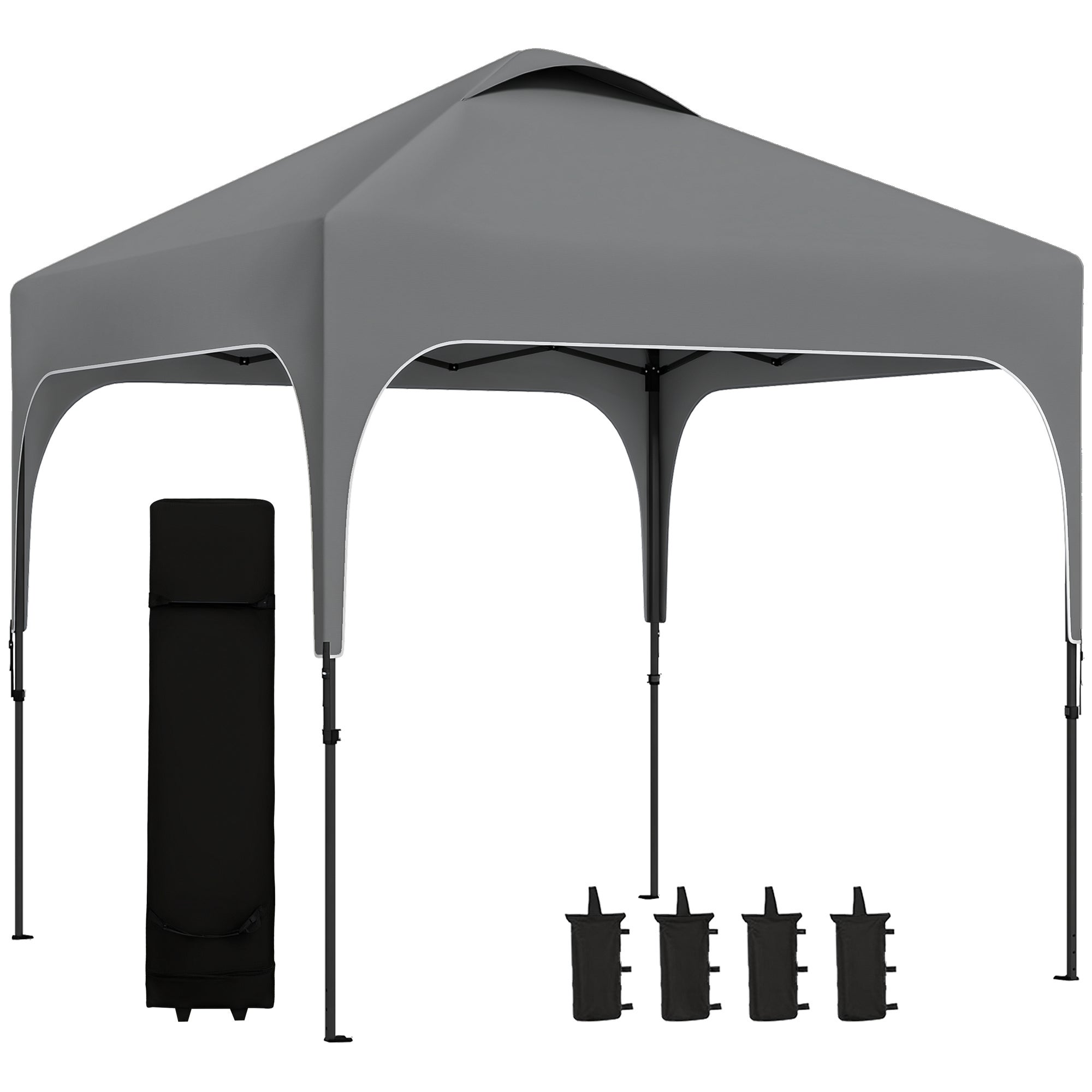 Tonnelle de jardin Pop-up pliant 2.5 x 2.5 m hauteur réglable tissu ...