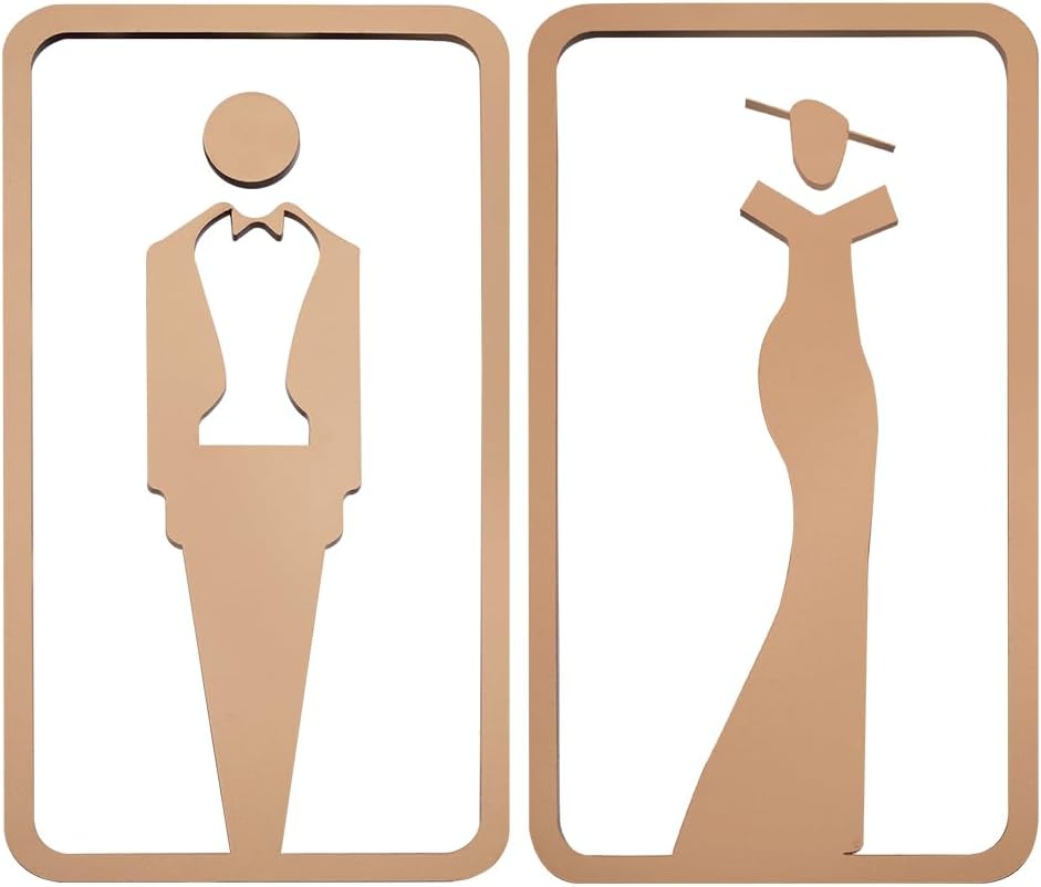 Letreros para puertas de baños, letreros de identificación para damas y ...