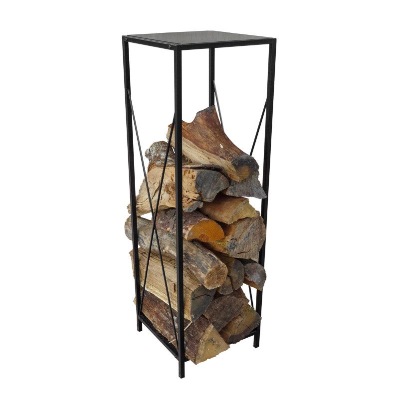 Range bûche intérieur colonne - étagère à bois de chauffage acier ...