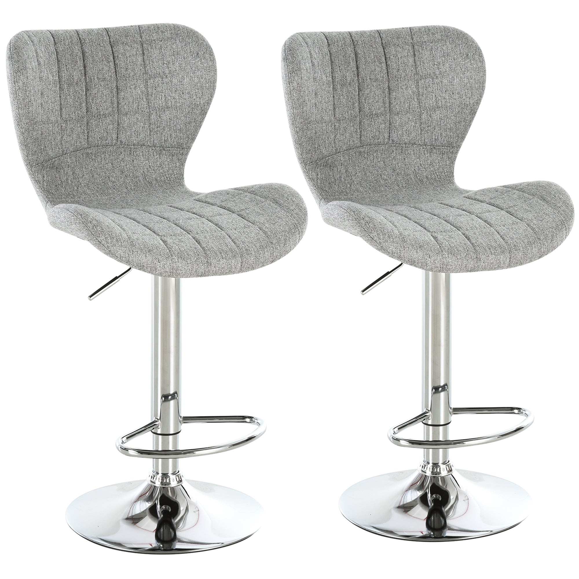 Lot de 2 tabourets de bar design contemporain hauteur d'assise réglable ...