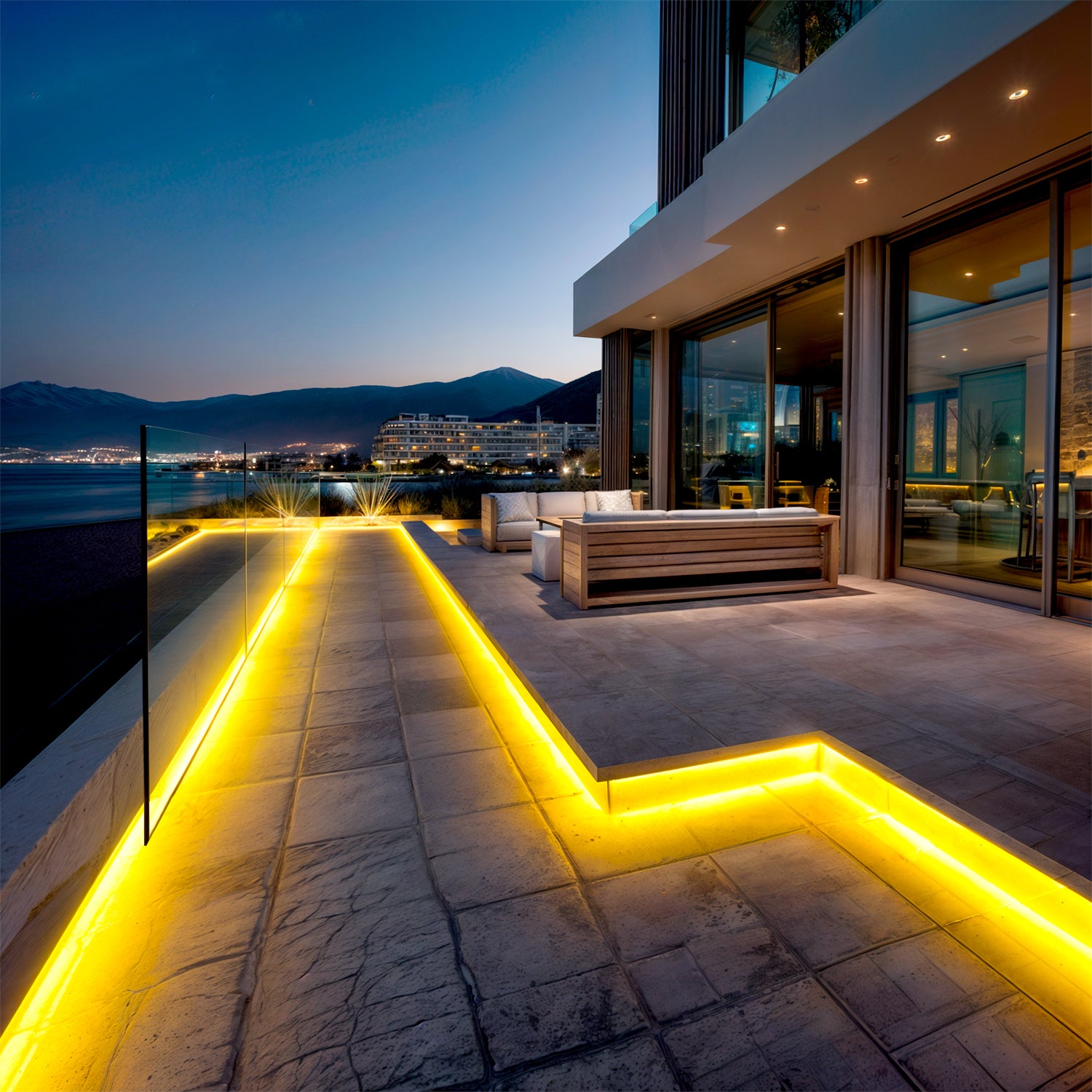 Ruban LED Néon Dimmable 220V Jaune Semi-Circulaire 180 7.5W/m Coupe ...