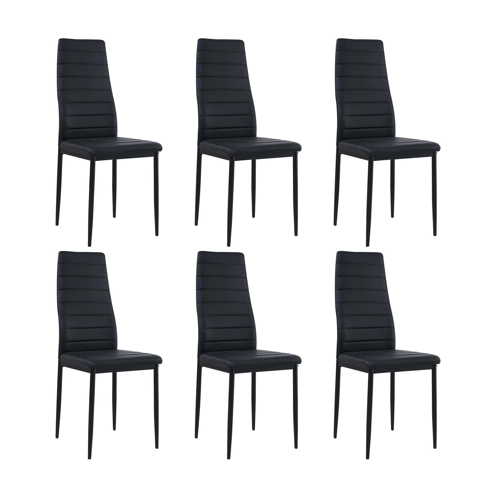 Lot de 6 Chaises de Salle à Manger en PVC Chaise de Cuisine Moderne ...