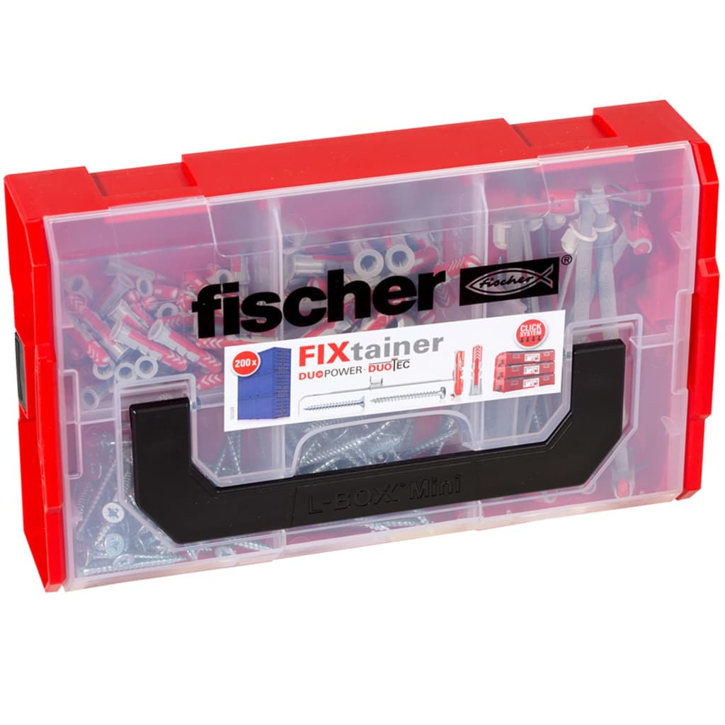 Fischer Set di Tasselli con Viti FIXtainer DUOPOWER/DUOTE 200 pz ...