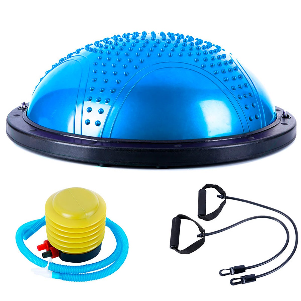 Bosu o Semiesfera de Equilibrio Yoga Fitness Tech Ø58cm Azul | Leroy Merlin