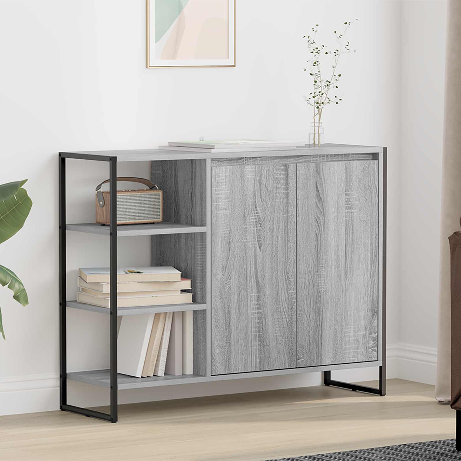 Meuble d'appoint Gris 96,5 x 30 x 75 cm | Leroy Merlin
