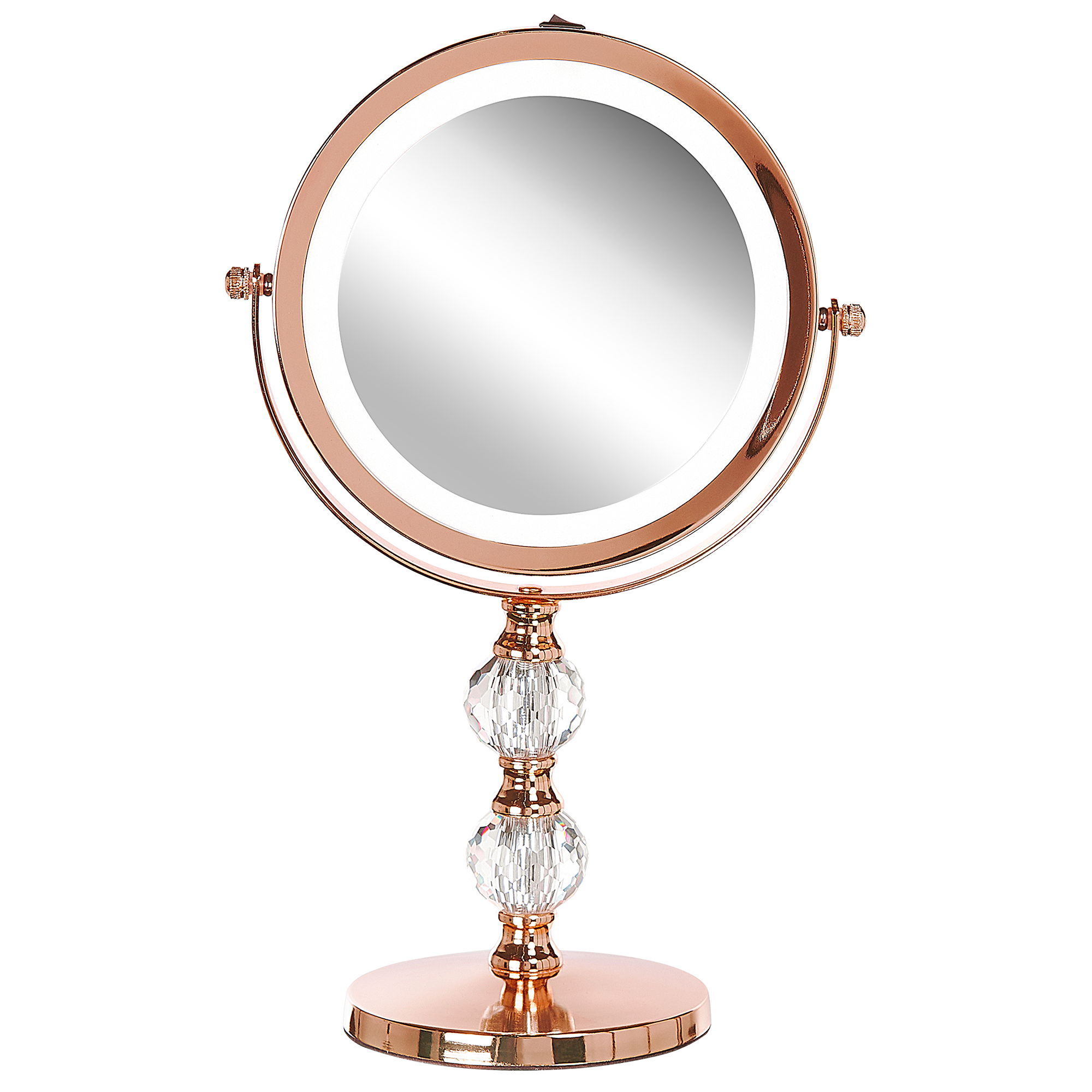 Miroir de table LED CLAIRA Rose doré | Leroy Merlin
