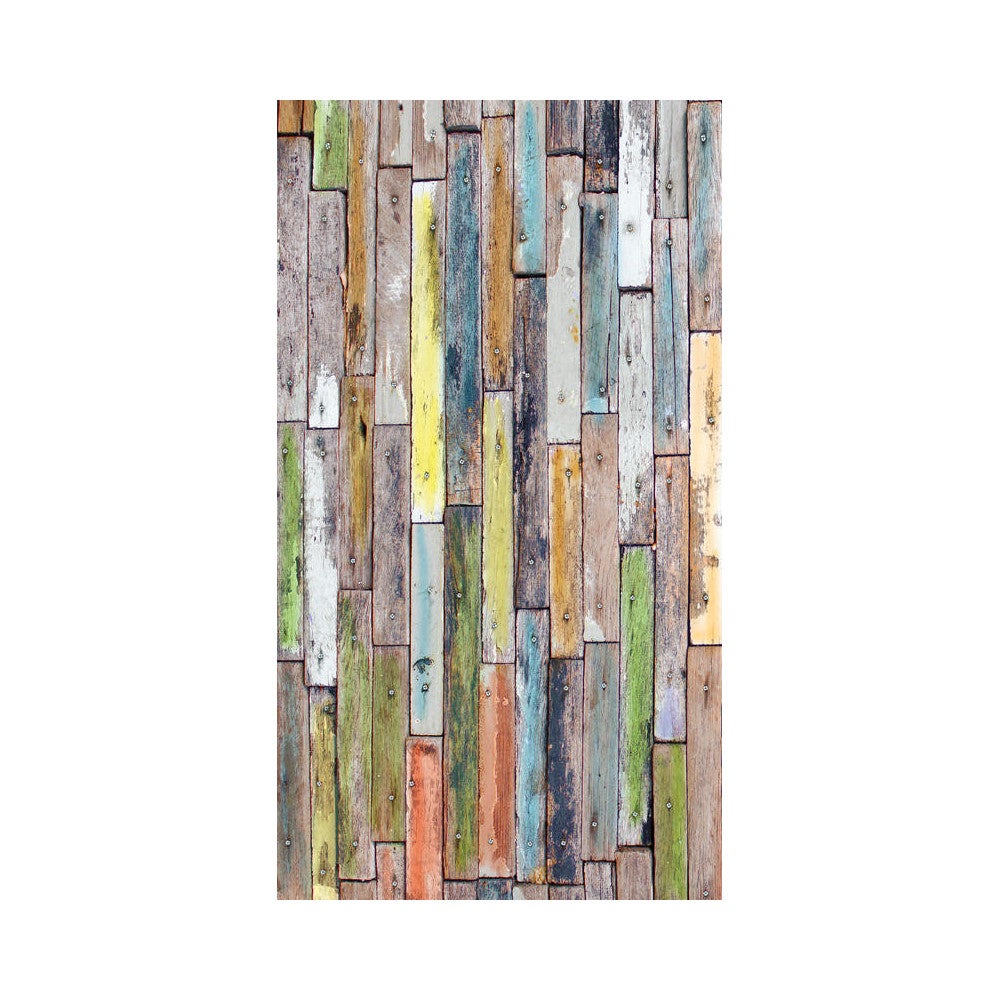 Wood, rideau imprimé parquet en bois multicolore 140x245 cm, 1 pièce ...