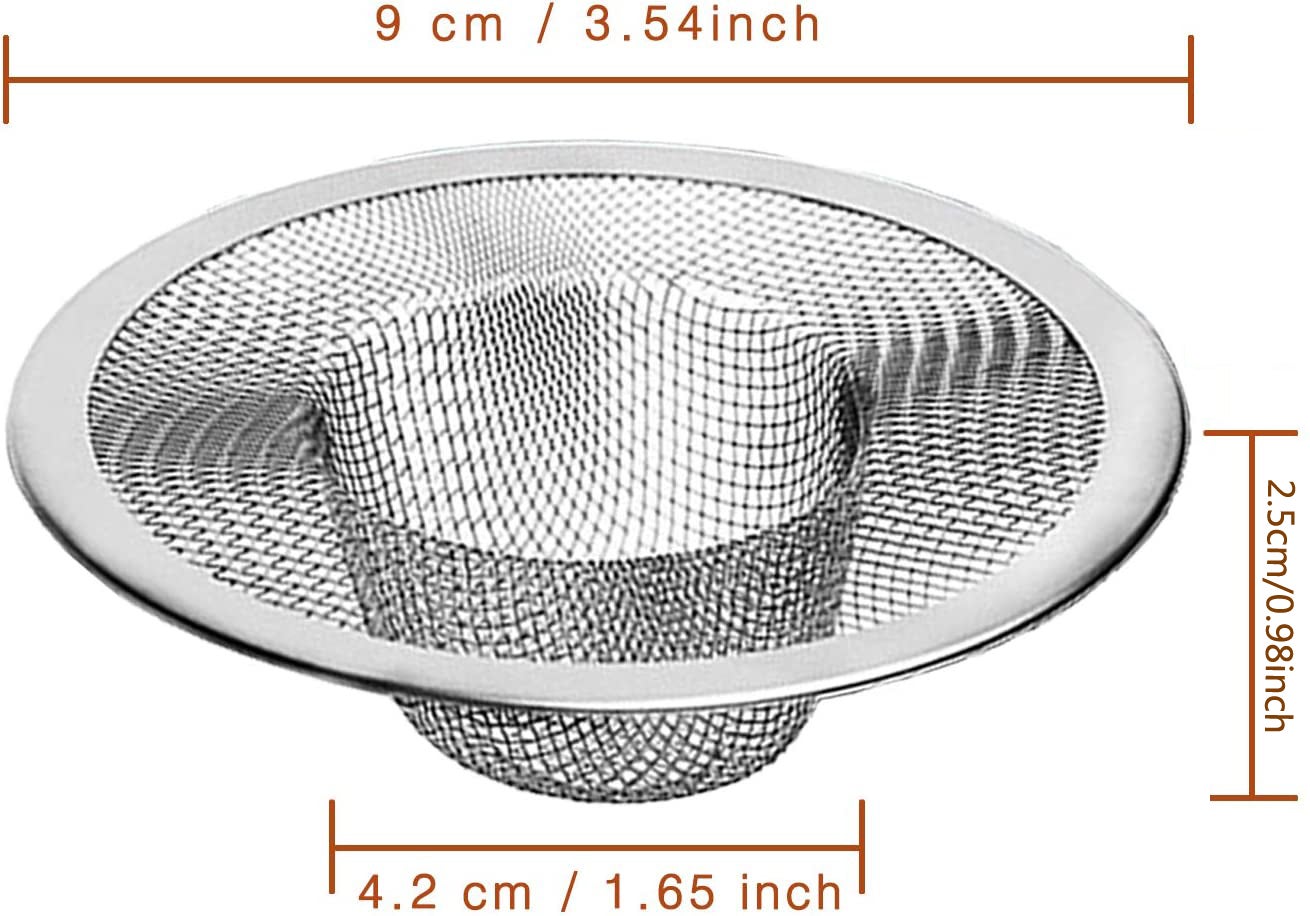 Lot de 4 crépines à cheveux, crépine en acier inoxydable pour évier ...