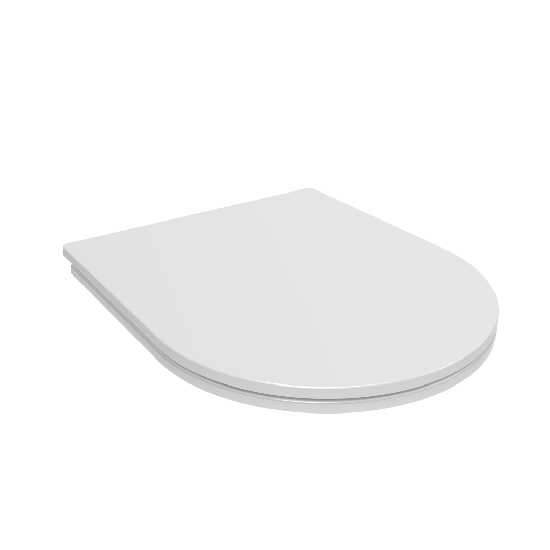 Couvercle de wc en thermoplastique blanc brillant avec fermeture douce ...
