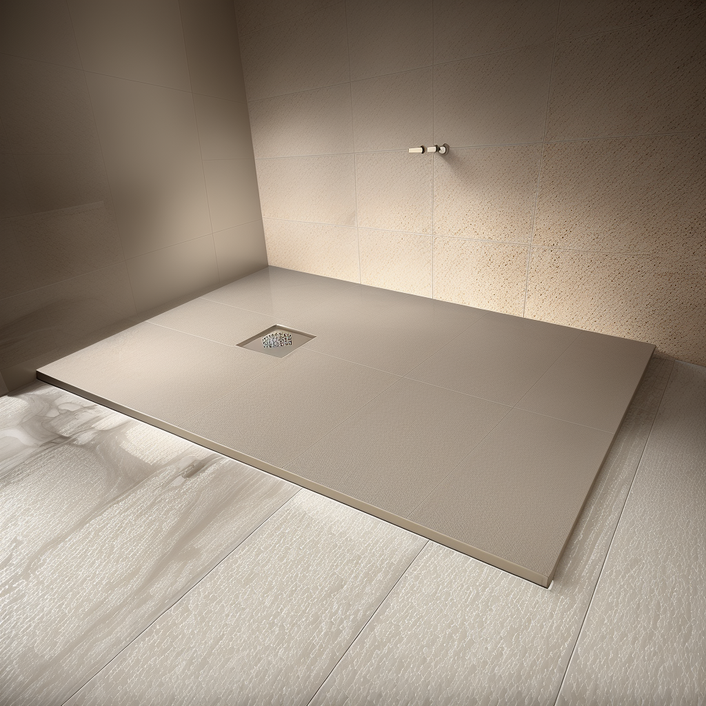 Receveur de douche en résine VALENCIA Finition Ardoise 90x180 Beige ...