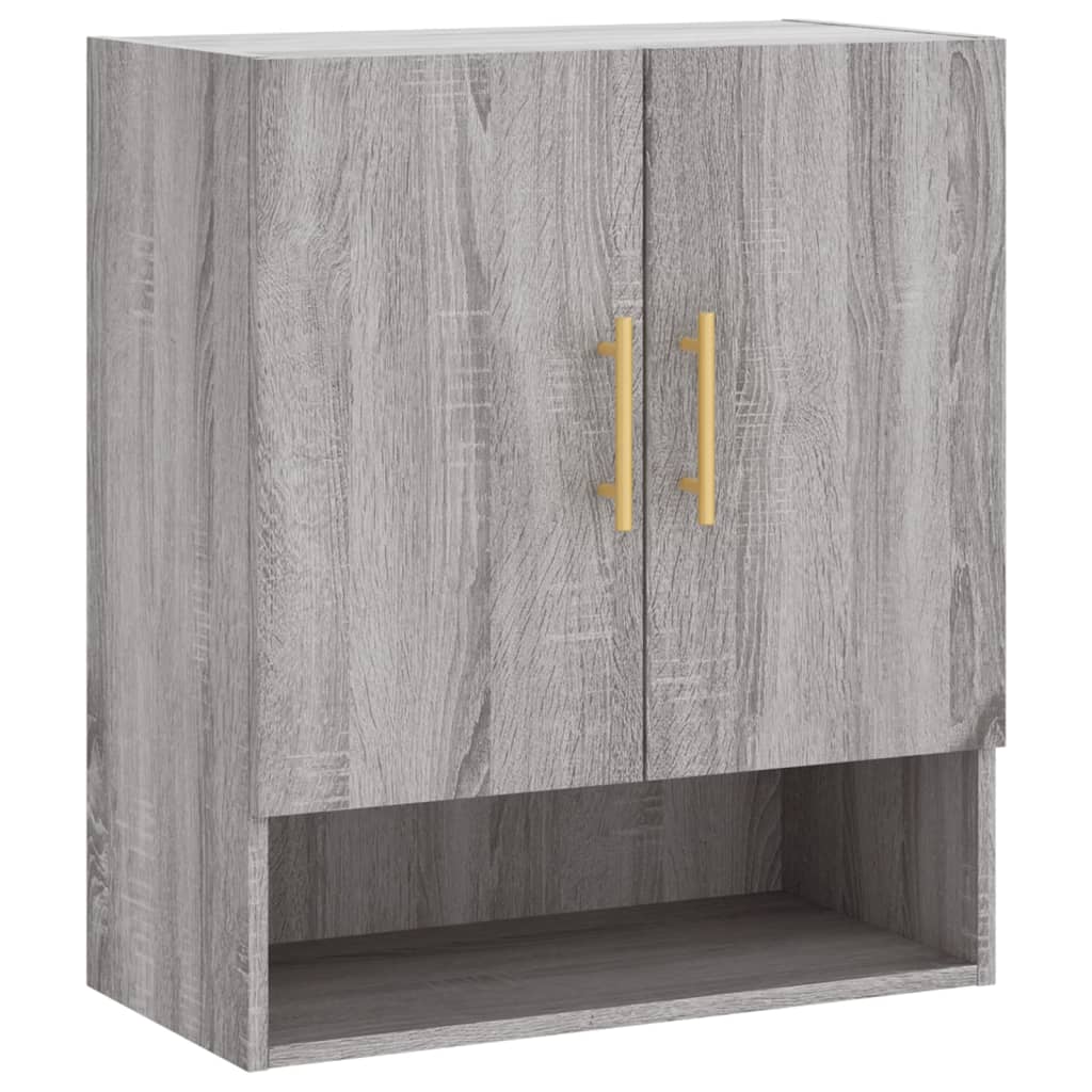 Armario de pared | Mueble de pared madera de ingeniería gris Sonoma ...
