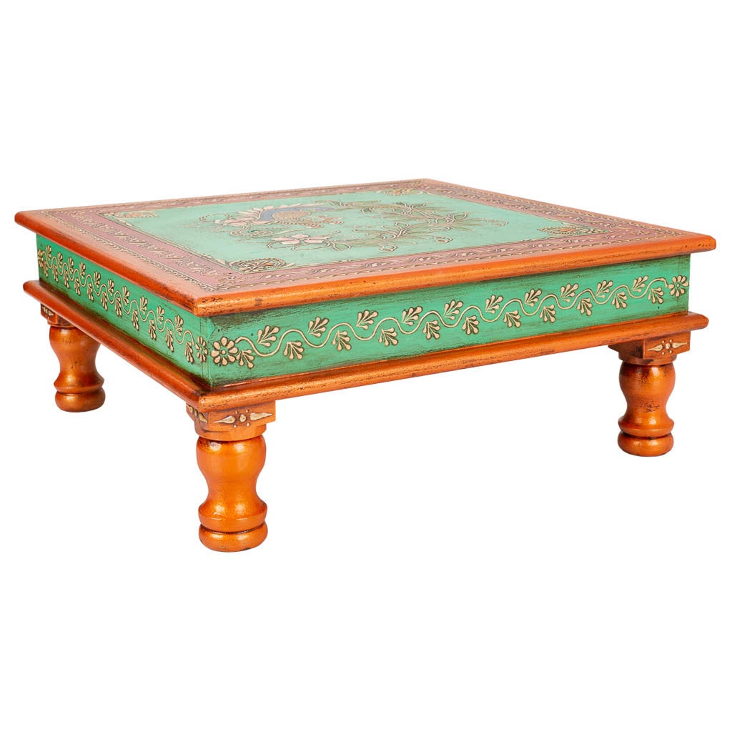 Table basse en bois vert 37,5x37,5x16h | Leroy Merlin