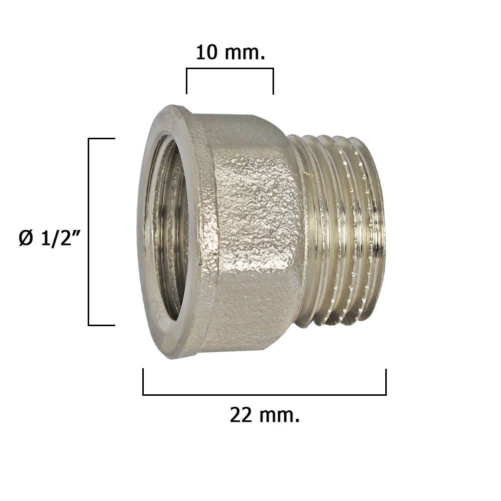 Alargadera Hexagonal Cromo 1/2x10 | Leroy Merlin
