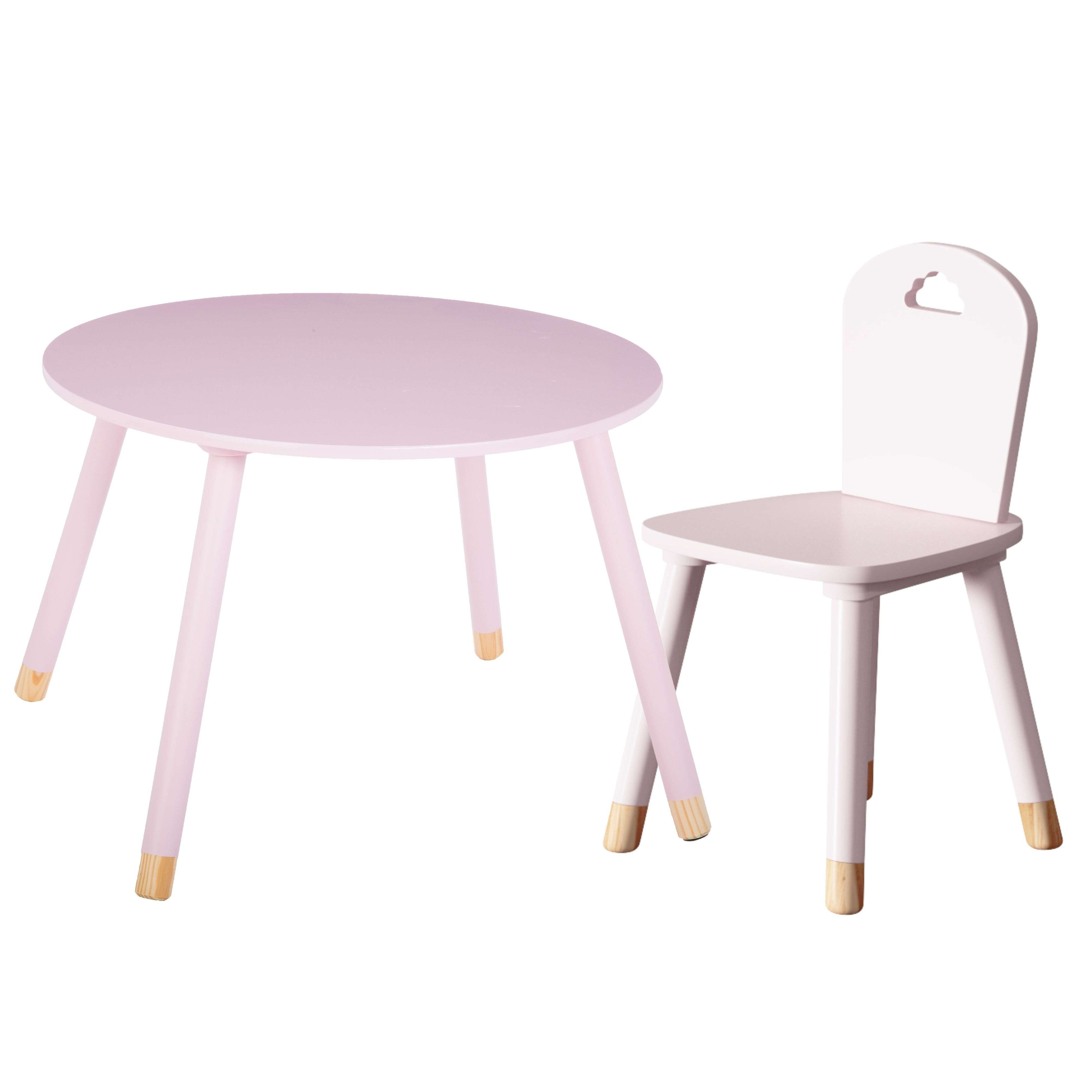 Pack de Muebles Infantiles Estilo Infantil con Mesa y Silla en Color ...