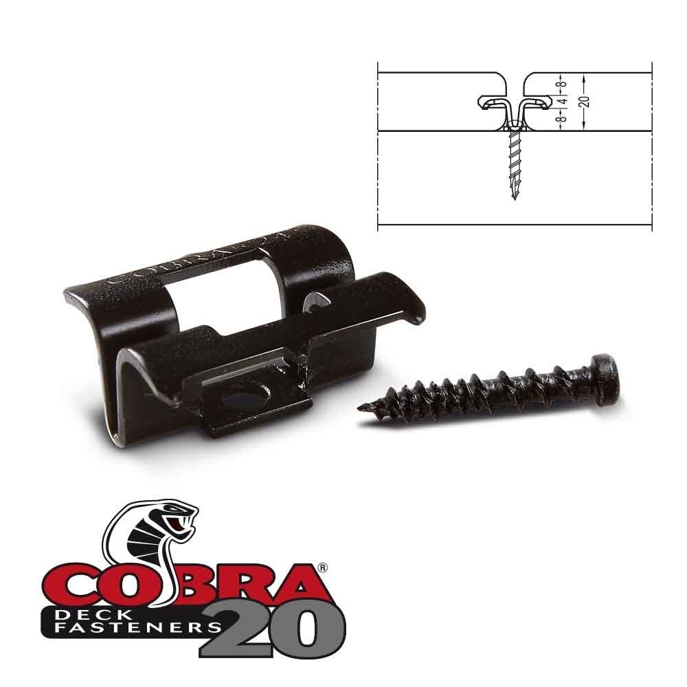 Clip para tarima de madera COBRA 20 - 90 clips + tornillos - Para ...