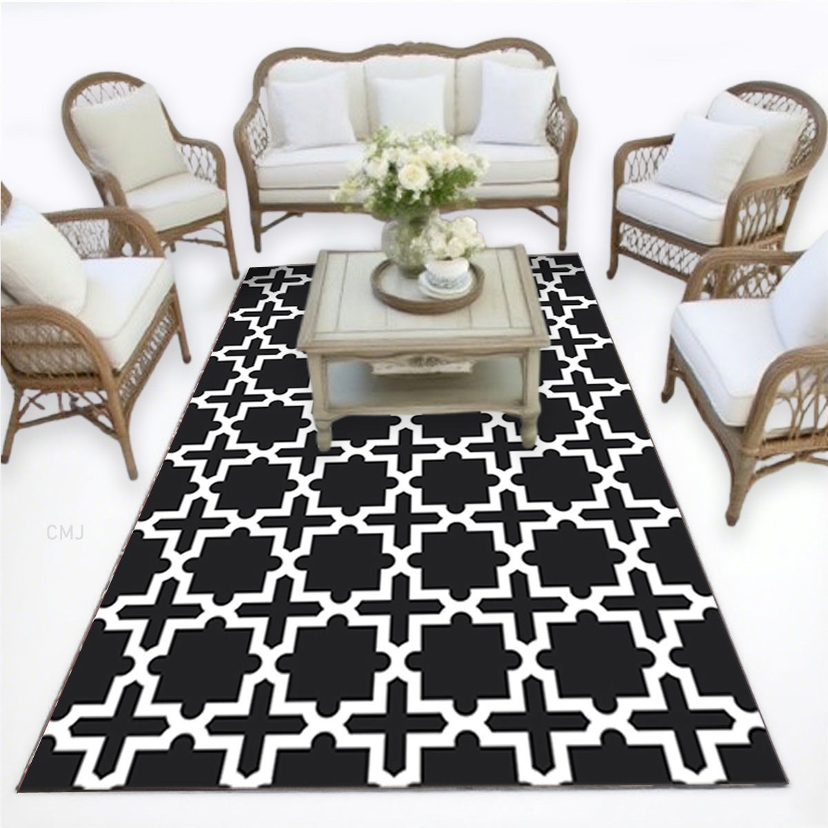 Alfombra geométrica bohemia de exterior para decoración de hogar ...