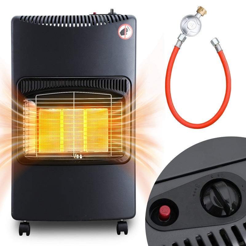Chauffage à gaz en céramique 4200 W avec régulateur de pression de gaz ...