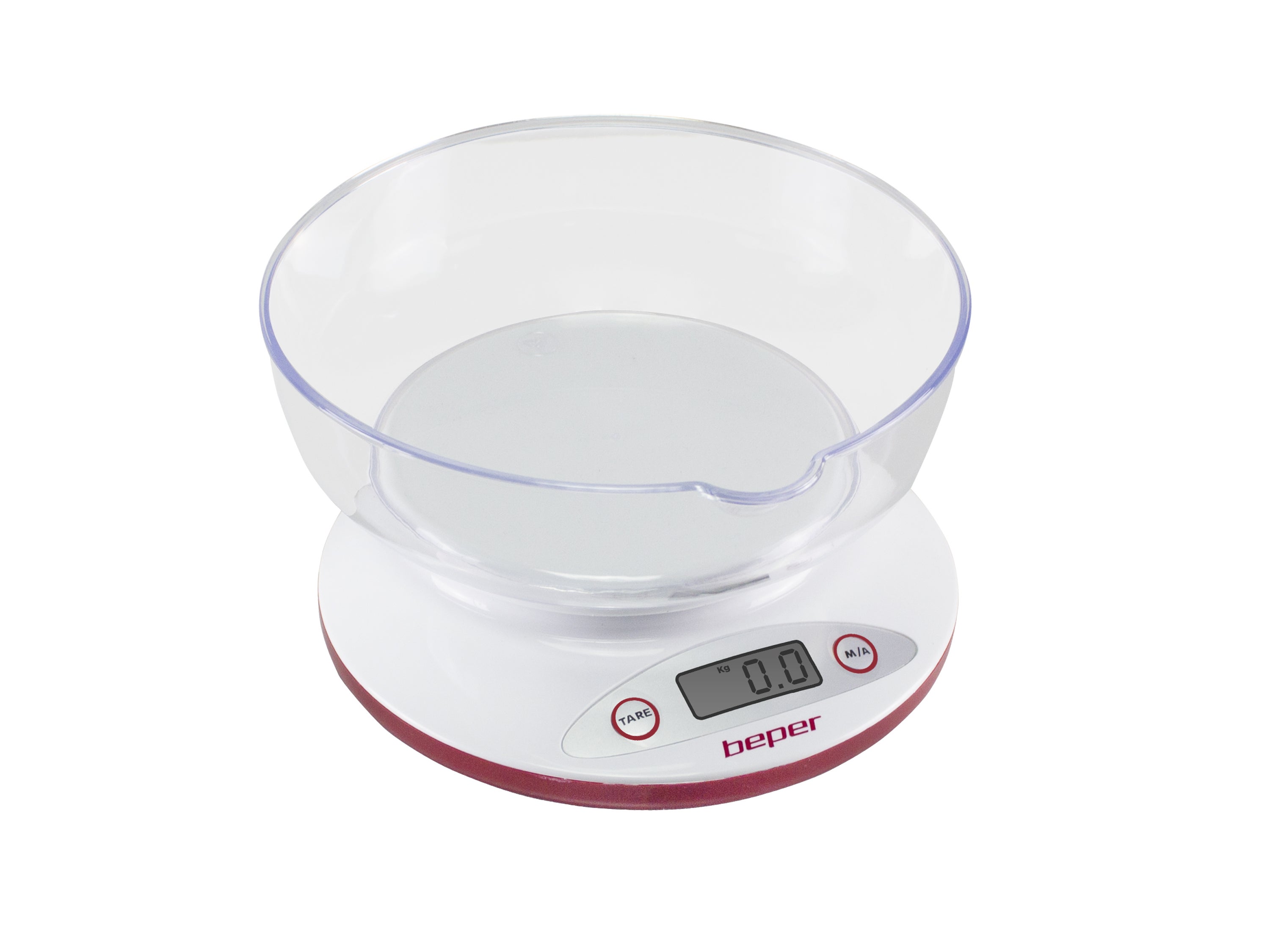 Báscula digital de cocina BEPER BP.802, bol transparente extraíble ...