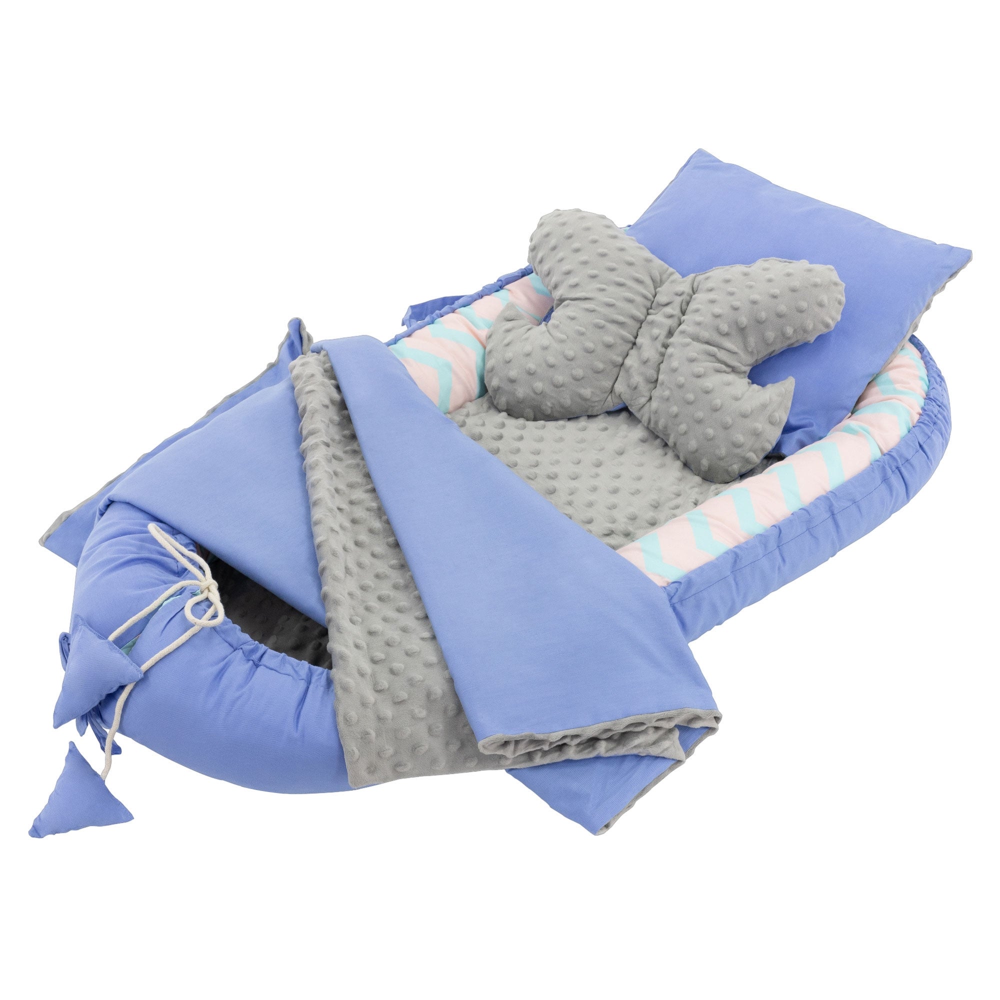 Kokon niemowlecy 5-czesciowy Baby Nest Cuddle Nest Baby Nest Cotton ...