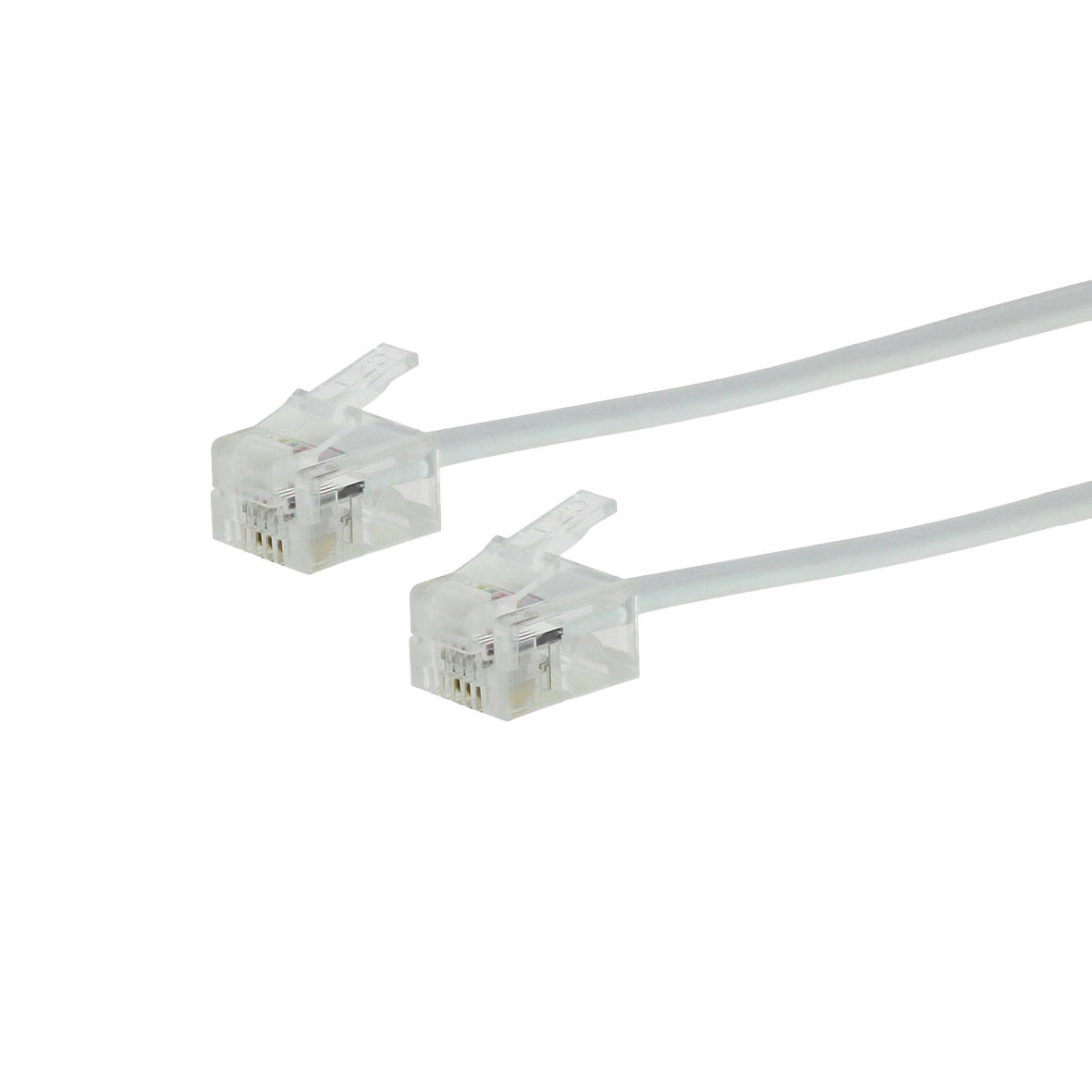 Cable RJ11 Plat Mâle / Mâle Blanc | 10 mètres | Leroy Merlin