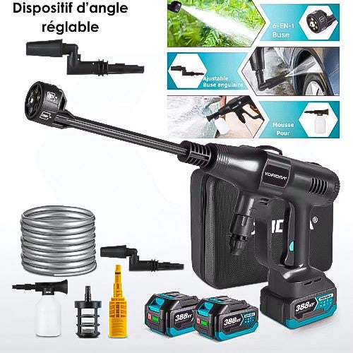 Nettoyeur Haute Pression Sans Fil , 3500W, 4.1 L/min à 200 Bars, 6 en 1 ...