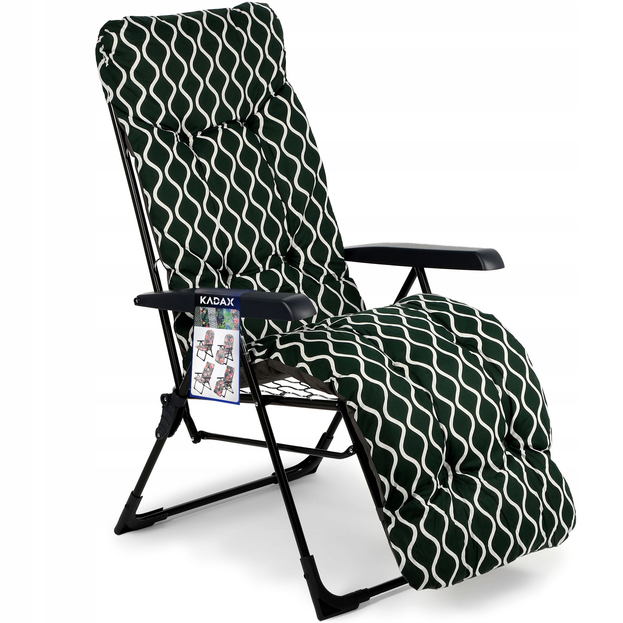 KADAX Transat Fauteuil de Jardin Pliable Chaise Longue de Plage Coussin ...