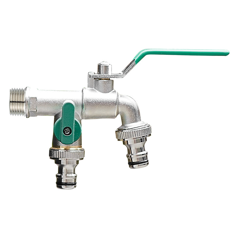 Double Robinet de Jardin, robinet exterieur en alliage de zinc, robinet ...