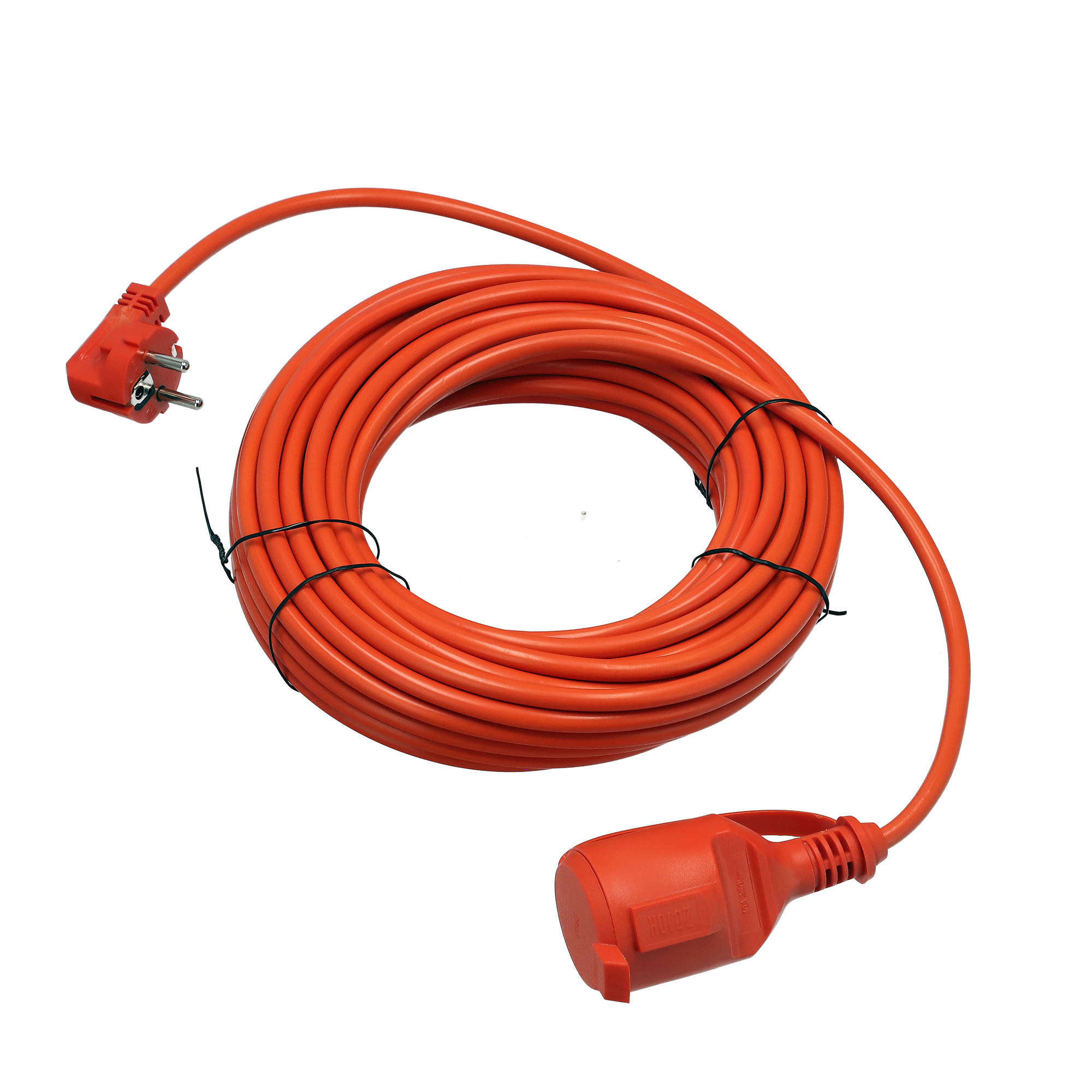 Cable alargador /Alargador eléctrico de goma naranja Schuko 15 m (3x1,5 ...
