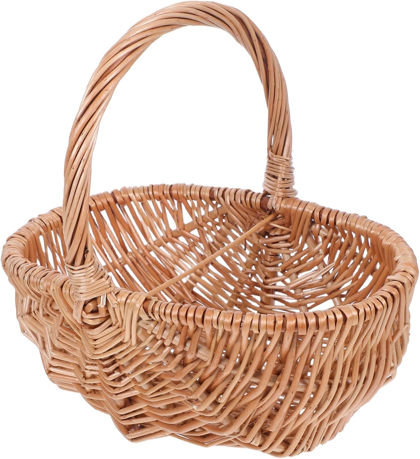 Kisangel Panier Osier Tressé Main Panier pour Ramasser Les Œufs Fruits ...