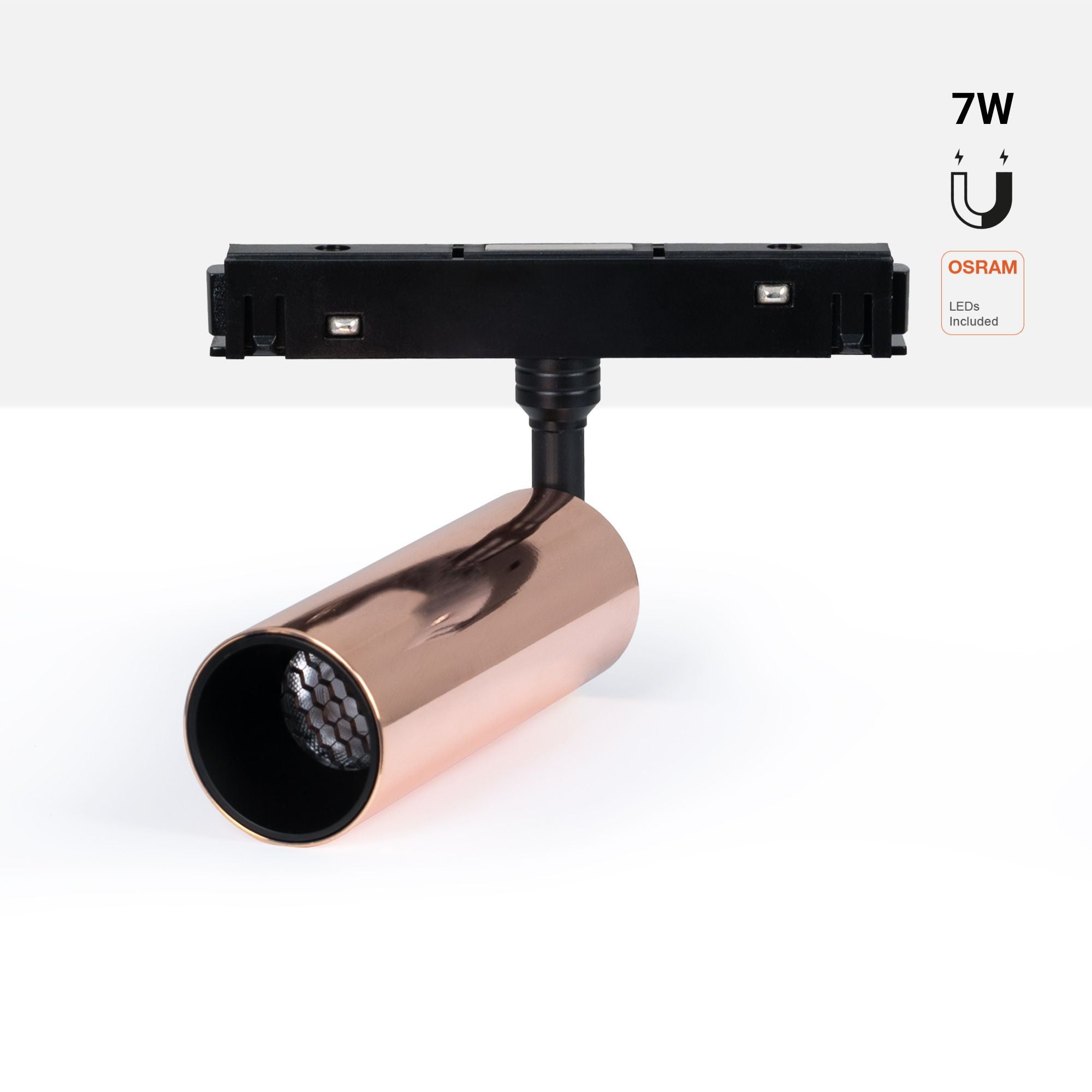 Spot LED pour rail magnétique 48V - 7W - Puce OSRAM - 2700K - Couleurs ...