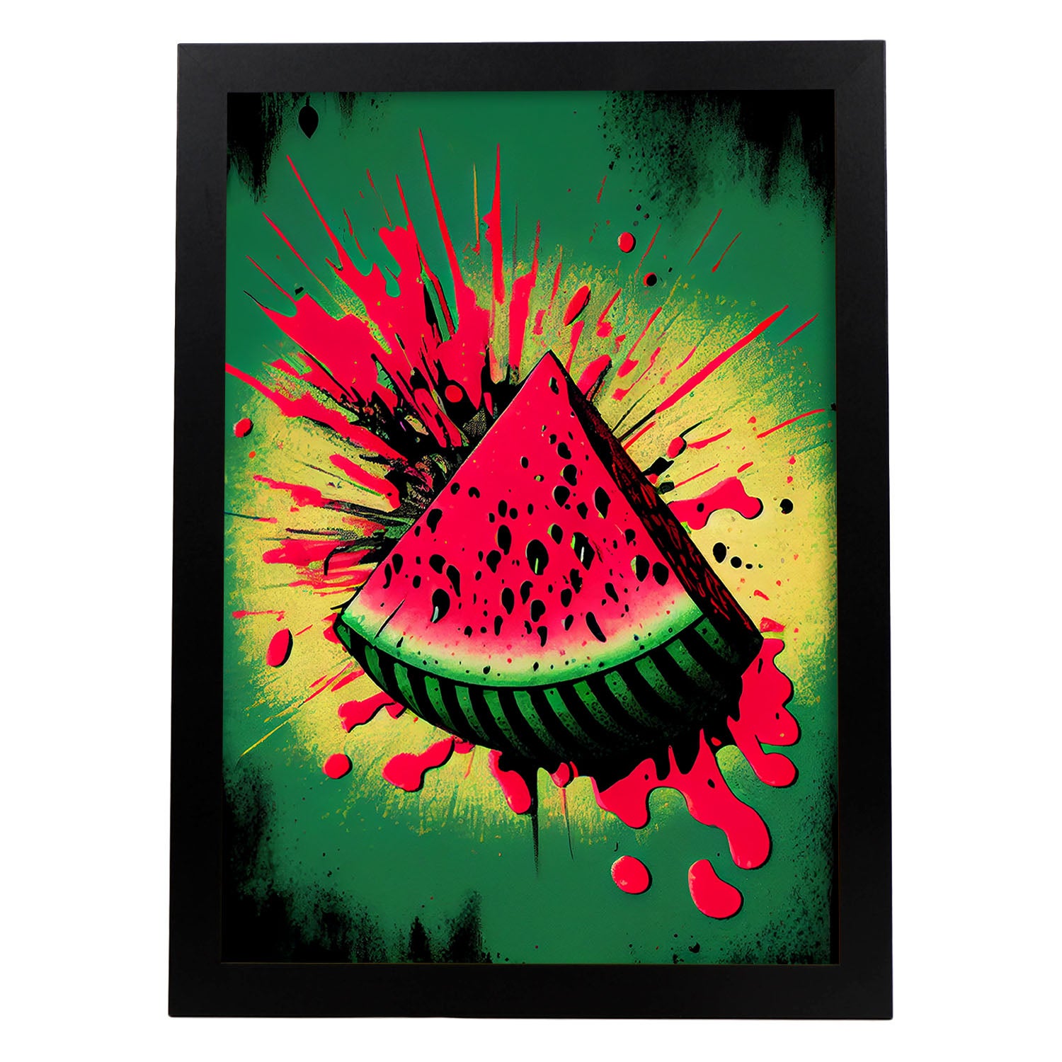 Pastèque Affiche Colorée De Légumes Et De Fruits Illustration Mur Pop ...