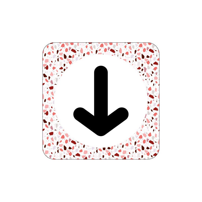 PLAQUE DE PORTE DESIGN SPHERE FLECHE VERS LE BAS Matière PVC | Leroy Merlin