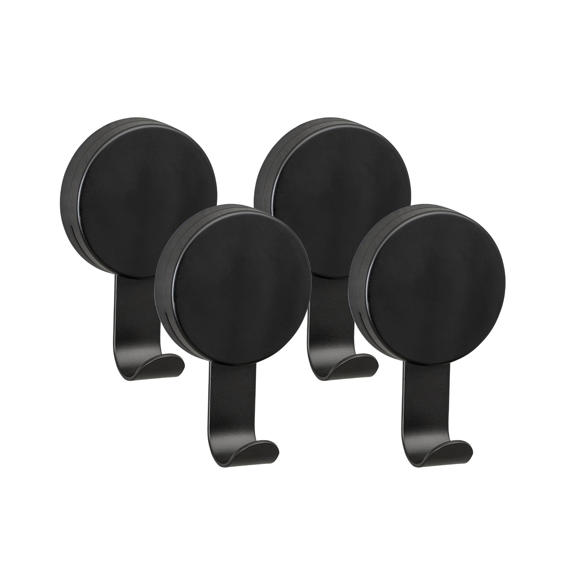 Lot de 4 crochets muraux PAVIA - Fixation sans perçage - Acier laqué ...