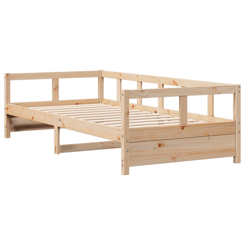 Lit simple | Lit adulte | Lit de jour naturel 90x200 cm bois de pin ...