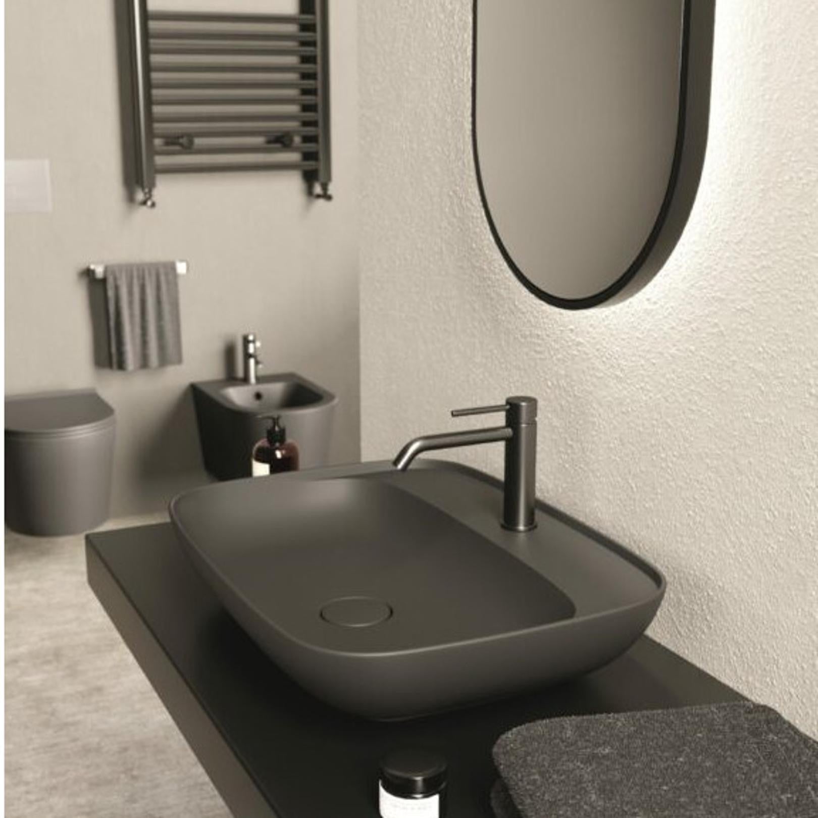 Lavabo, vasque à poser FORM 60X45cm Sable mat Sans Bonde Sans Siphon ...