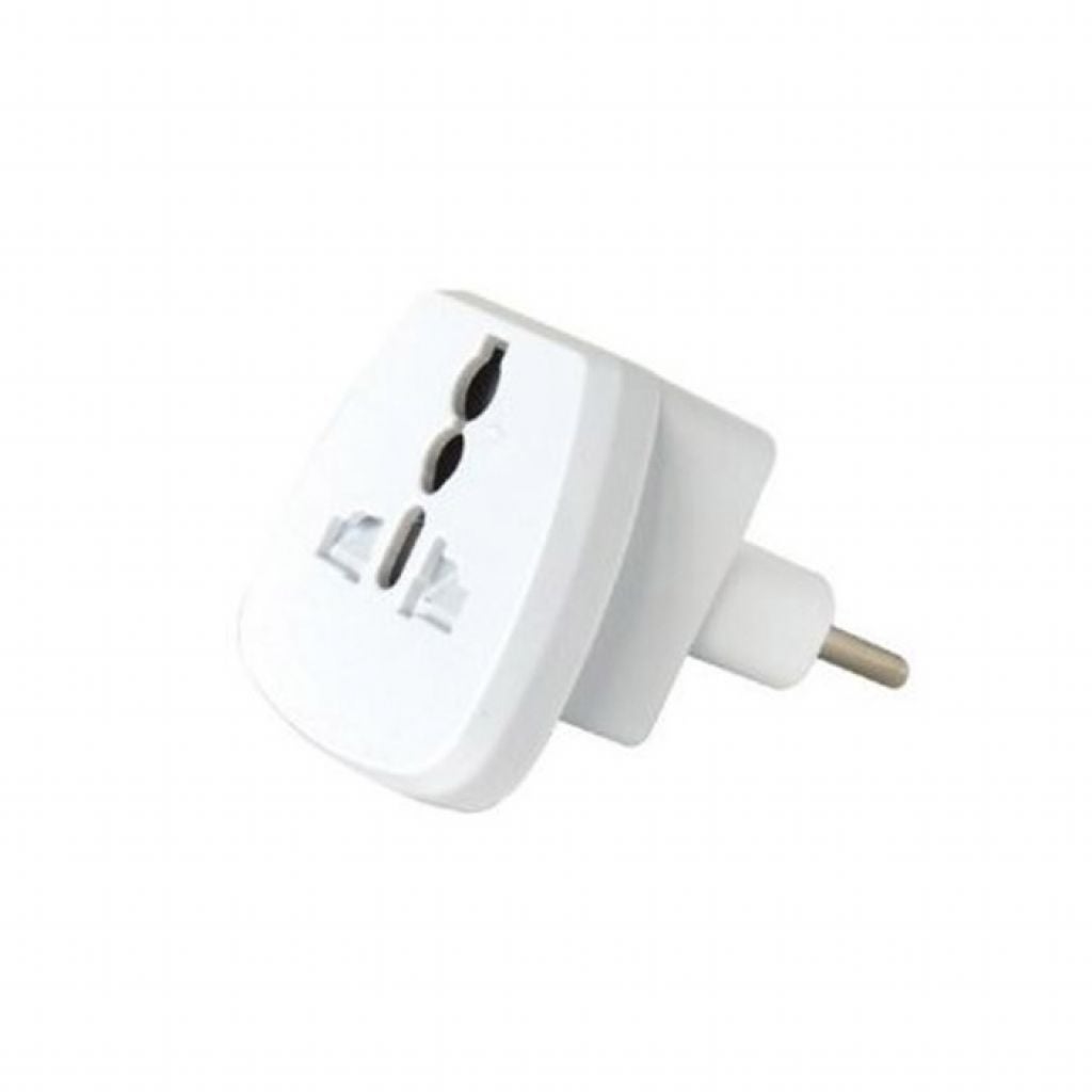 Adaptador universal con enchufe 10A 2P+T Blanco | Leroy Merlin