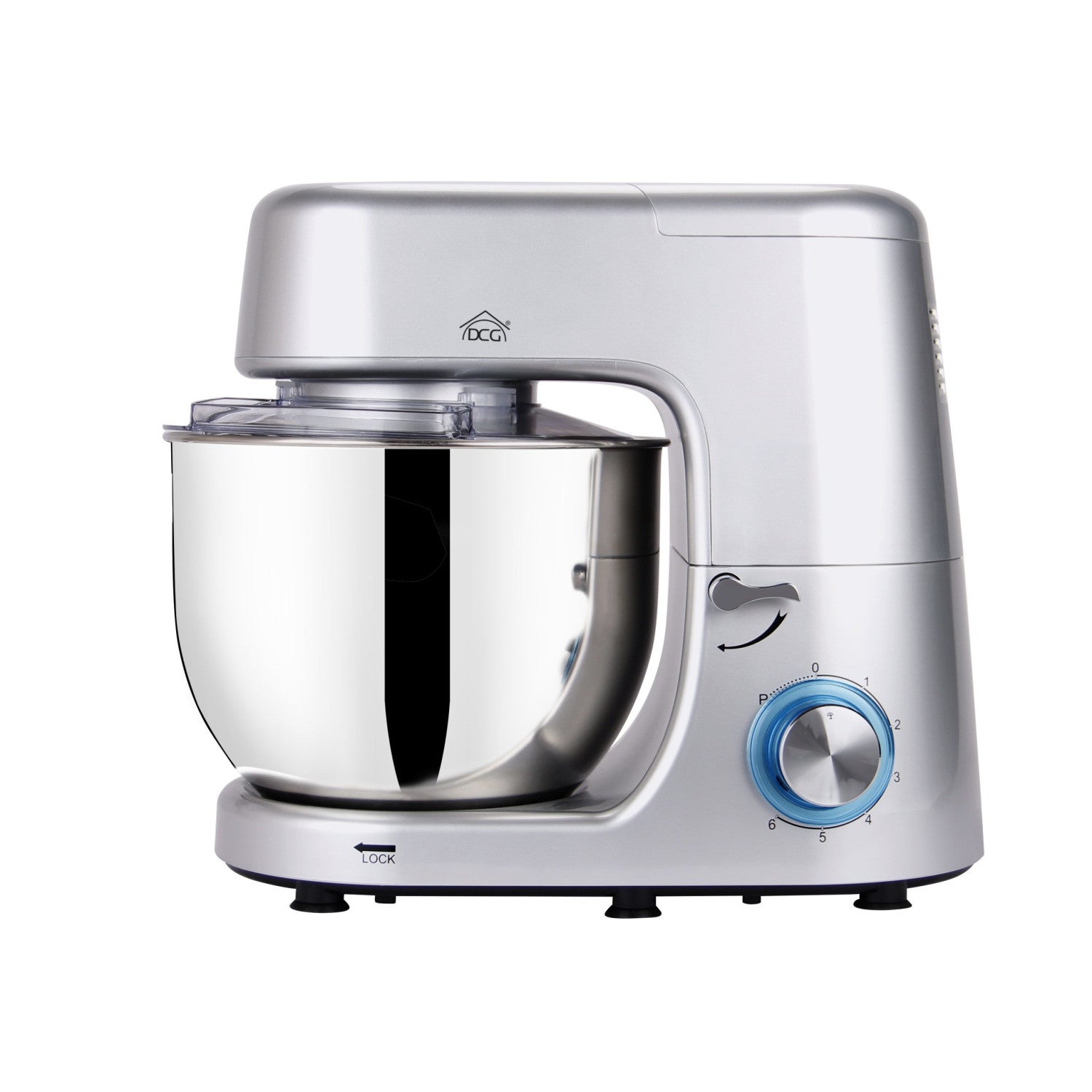 DCG Eltronic KM1508 mixeur Robot mixer 1400 W Argent, Acier inoxydable ...