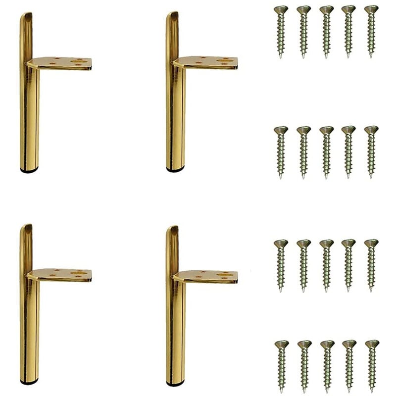 4 Pcs Pied de Meuble Moderne en Fer Pieds de Canapé de Rechange avec ...