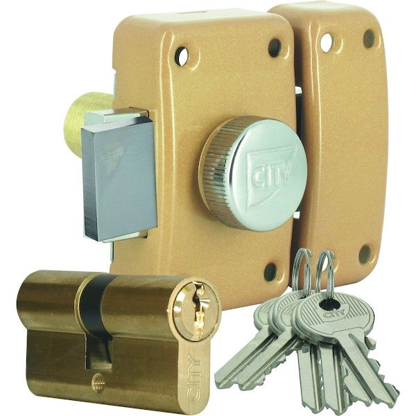 Paire de verrous de sureté CITY25 et cylindre européen le tout s ...