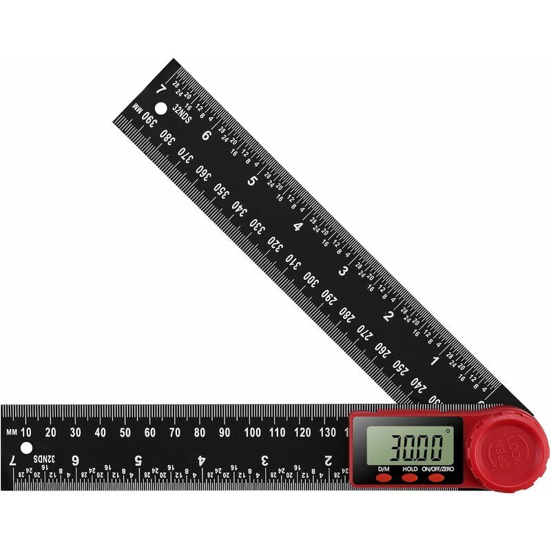 Outils de mesure (300 mm), rapporteur d'angle numérique avec grand ...
