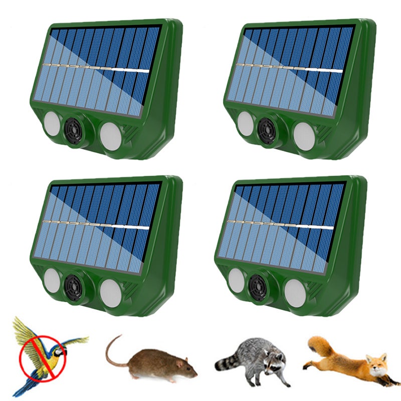 Lot de 4 répulsifs à ultrasons pour chats et chiens, anti-oiseaux ...