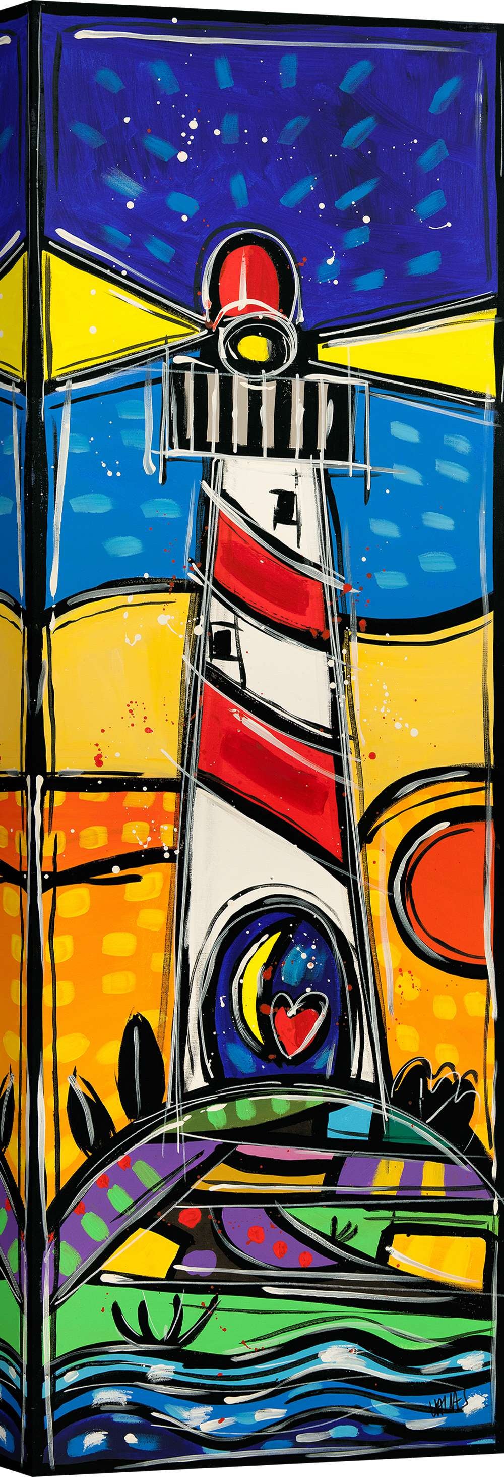 Peinture fantastique moderne - impression sur toile - Wallas, Le Phare ...