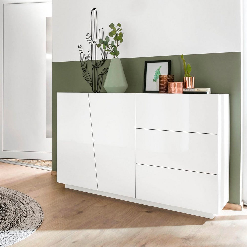 Buffet de salon et cuisine au design moderne 2 portes 3 tiroirs Vega ...