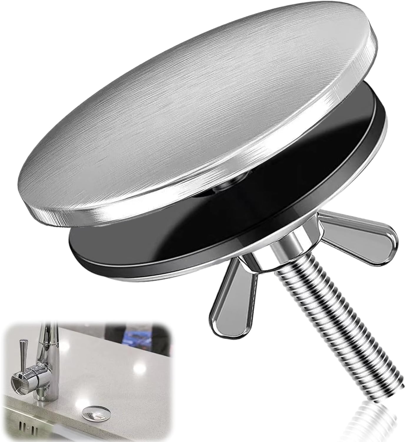 Cache Trou Evier Cuisine Couvercle Trou Robinet Inoxydable Bouchon ...