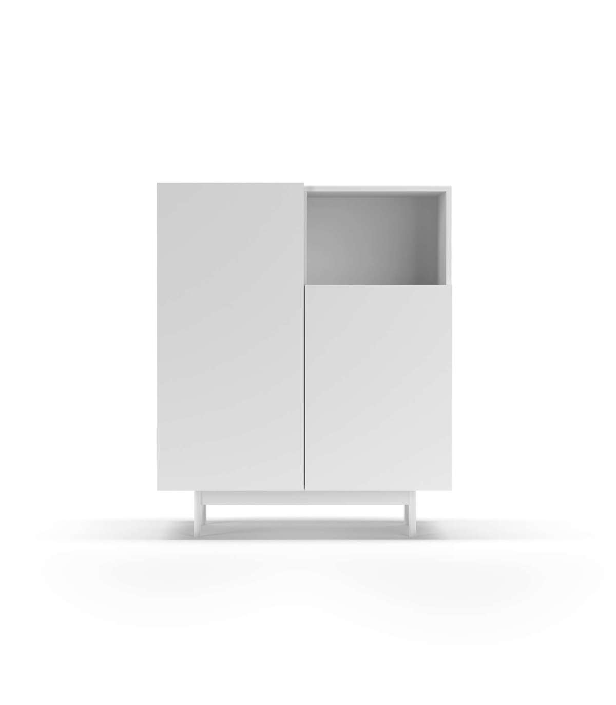 Mueble auxiliar modelo 602-1 acabado en blanco. 110 cm (alto) x 90 cm ...