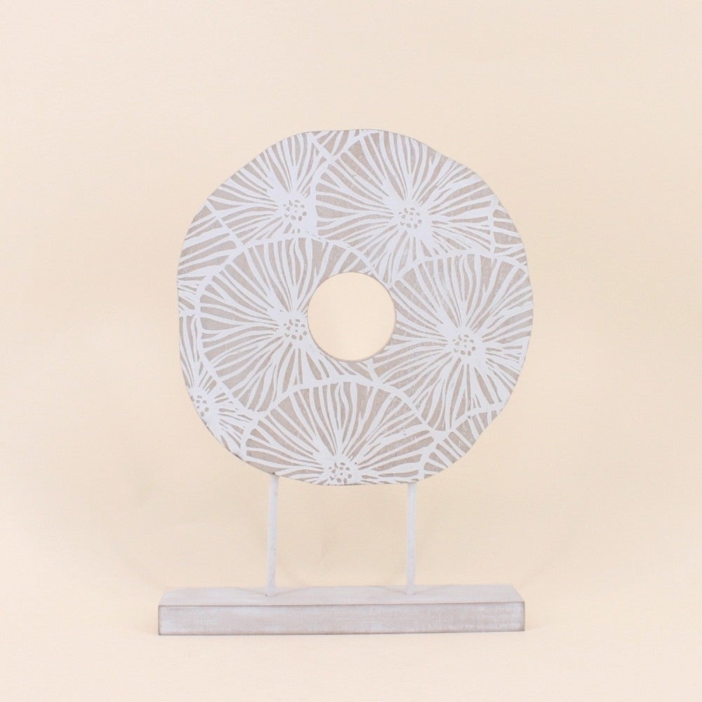 Objet déco en bois à poser 34x24cm - Ornami | Leroy Merlin